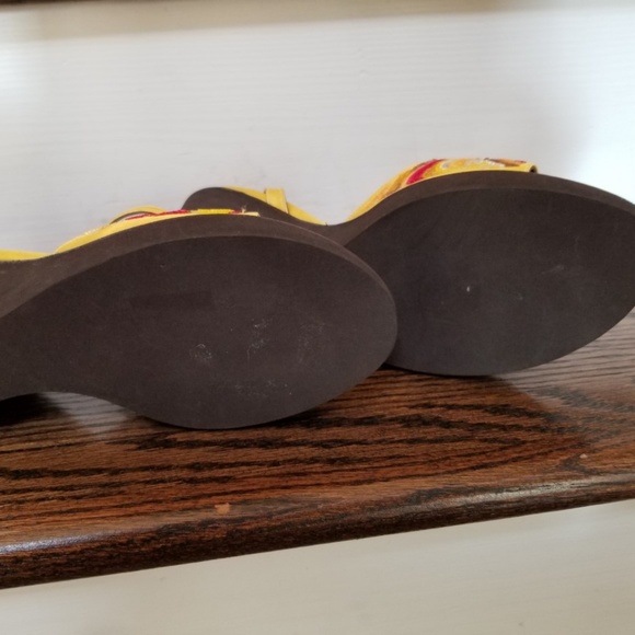 Armando Pollini Design | Shoes | Armando Pollini Yellow Sequined Wedge ...